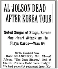 A Tribute to Al Jolson | Al Jolson, once called "The world's greatest ...